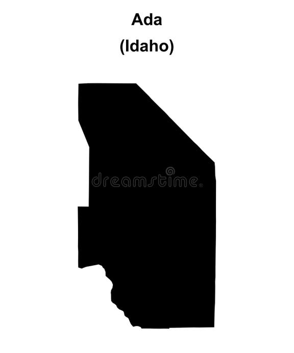Ada outline map stock vector. Illustration of vector - 360777913