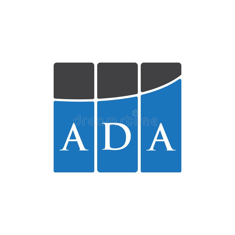 ADA Letter Logo Design on Black Background.ADA Creative Initials Letter ...