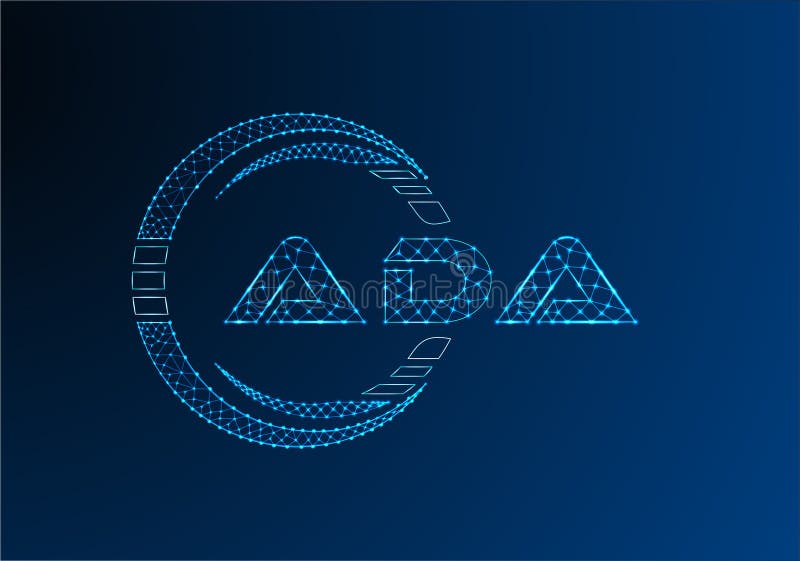 ADA Low Poly Letter Logo Vector Design. Stock Illustration ...