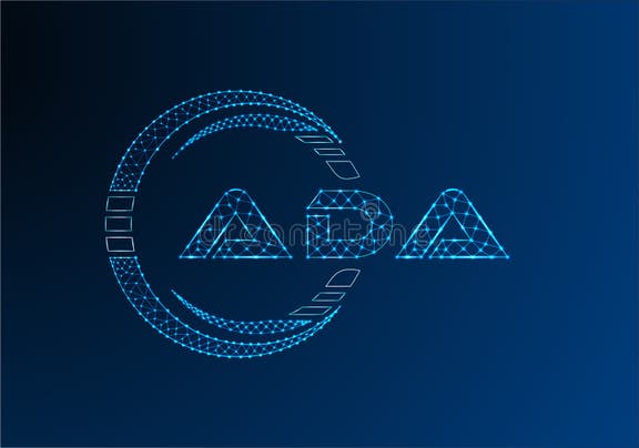 ADA Low Poly Letter Logo Vector Design. Stock Illustration ...