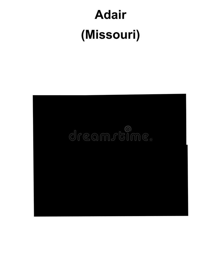 Adair outline map stock vector. Illustration of empty - 361613008