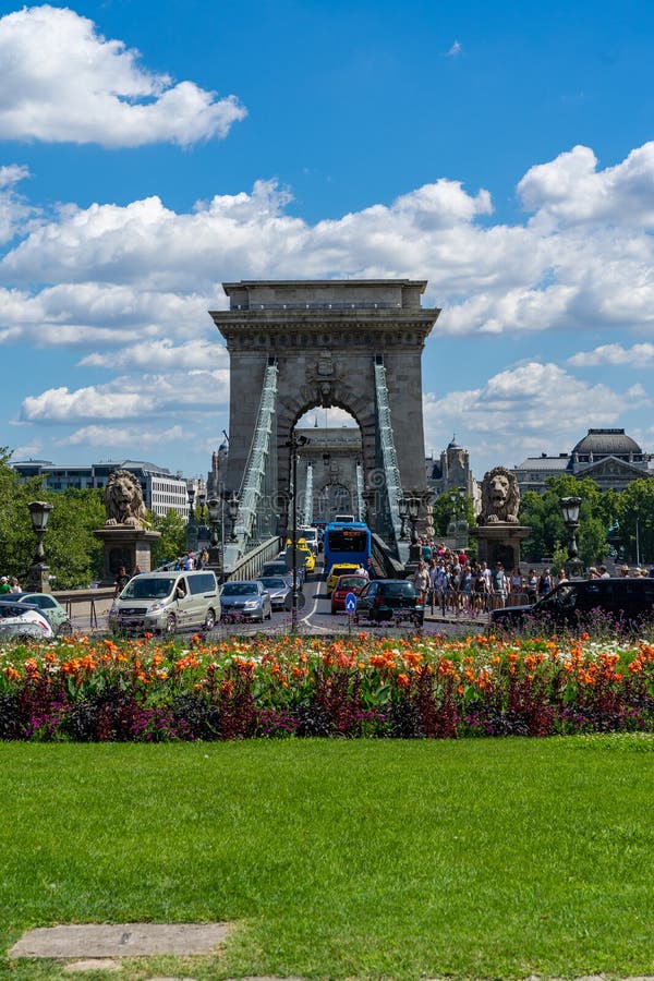 Adam Clark Square in Budapest, Hungary. Editorial Photo - Image of ...