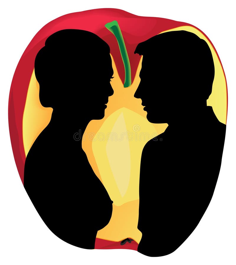 Adam and Eva stock vector. Illustration of isolated, marriage - 13873856