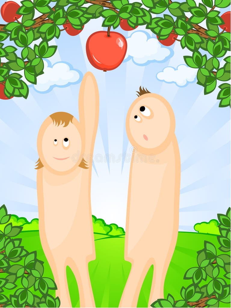 Adam Eve Cartoon Stock Illustrations – 204 Adam Eve Cartoon Stock ...