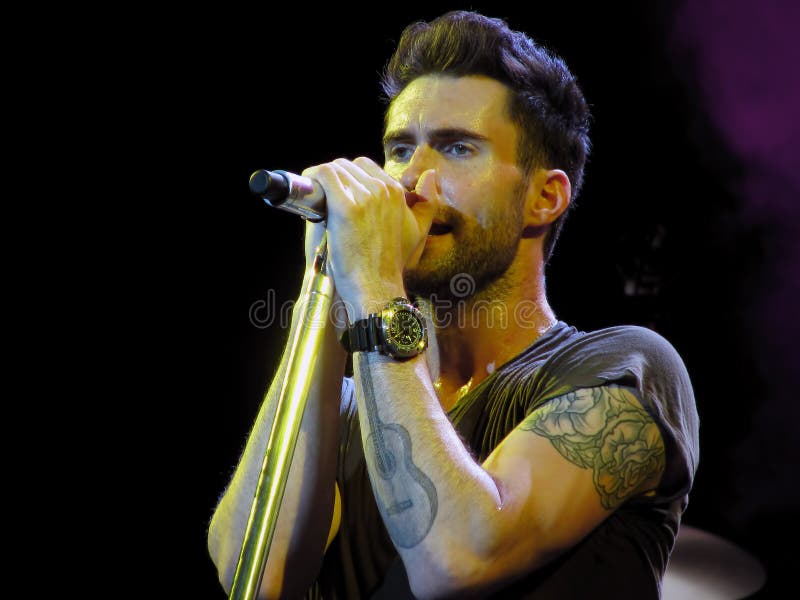 Adam Levine of Maroon 5 - Live Performance Editorial Stock Photo ...