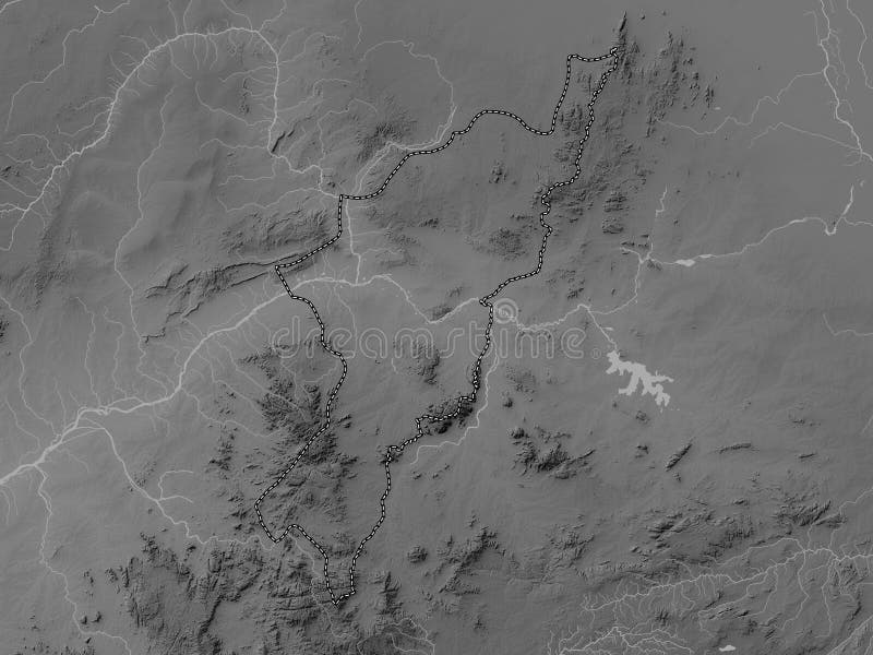 Adamawa, Nigeria. Grayscale. No Legend Stock Illustration ...