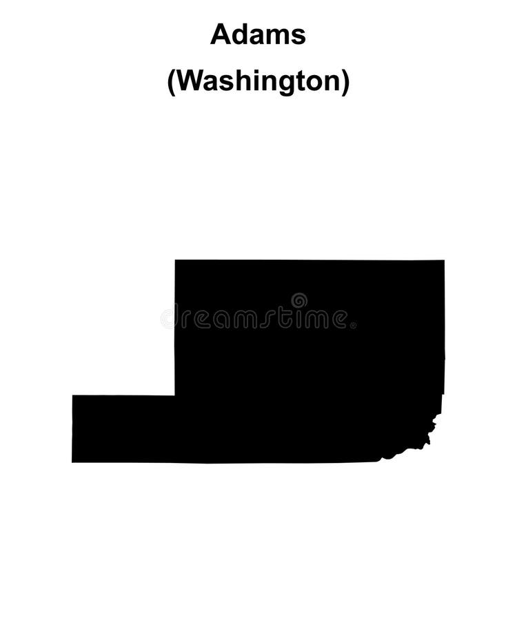 Adams outline map stock vector. Illustration of contour - 361874301
