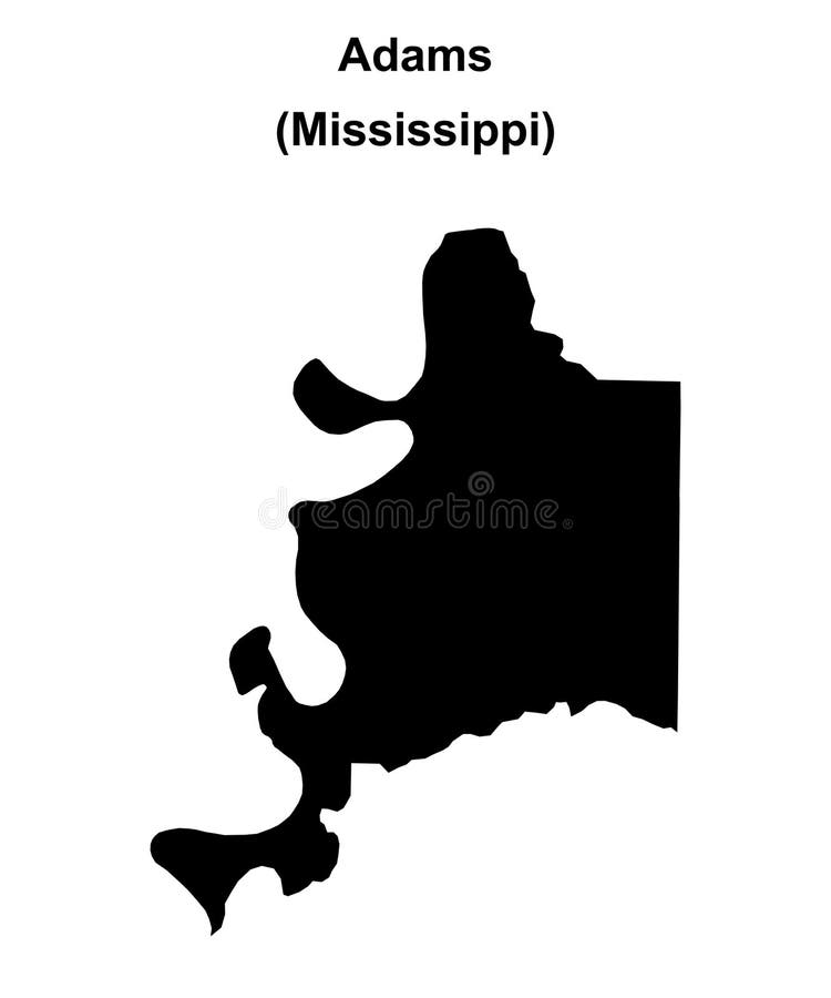 Adams outline map stock illustration. Illustration of boundary - 361719606