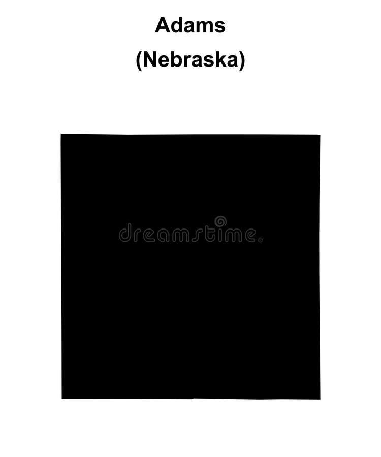 Adams outline map stock illustration. Illustration of counties - 361725222