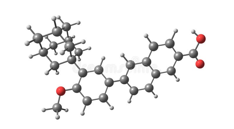 Adapalene Molecular Structure Isolated on White Stock Illustration ...
