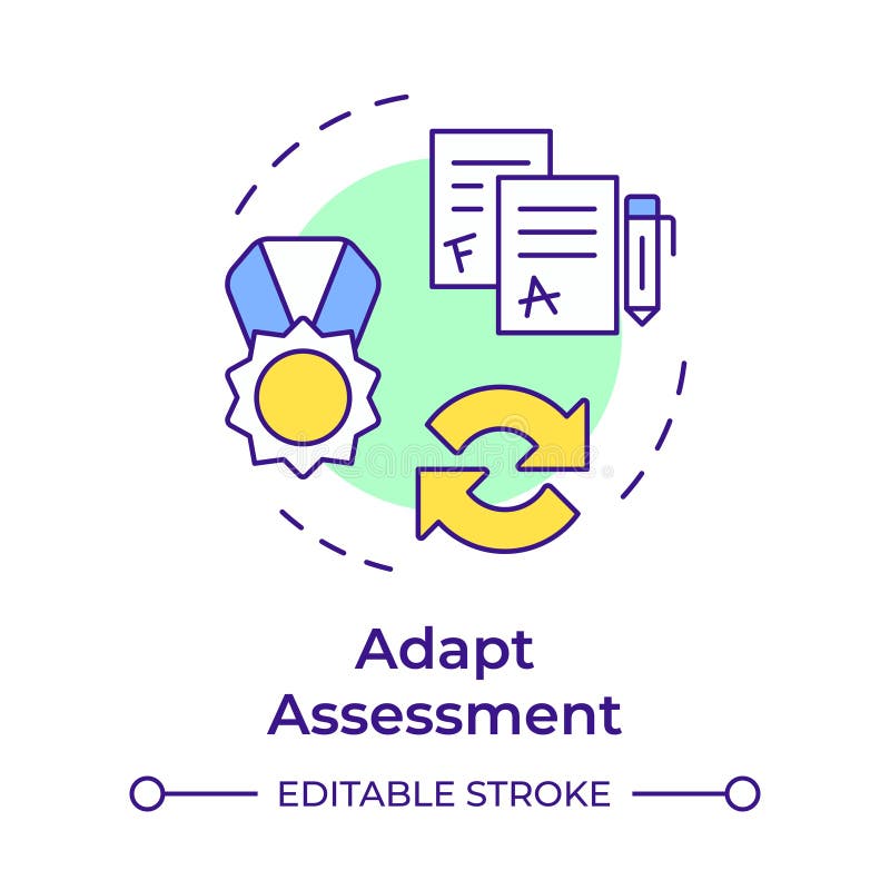 Adapt Assessment Multi Color Concept Icon Stock Illustration ...