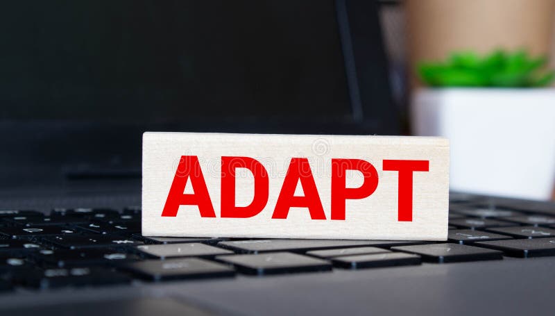 ADAPT Word Made with Building Blocks, Concept Stock Image - Image of ...