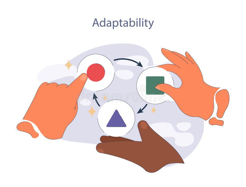 Adaptability concept. stock illustration. Illustration of shapes ...