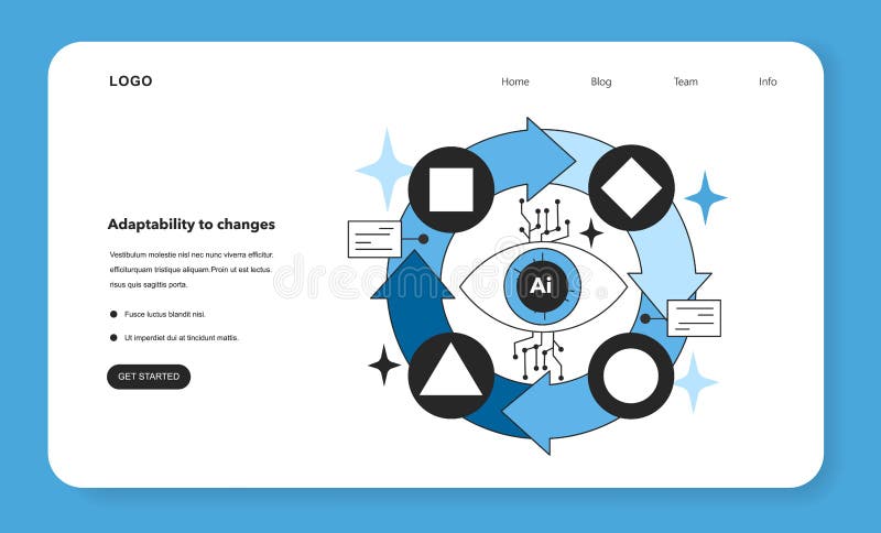 Adaptability To Changes As an Artificial Neural Network Benefit. Self-learning Stock Vector ...