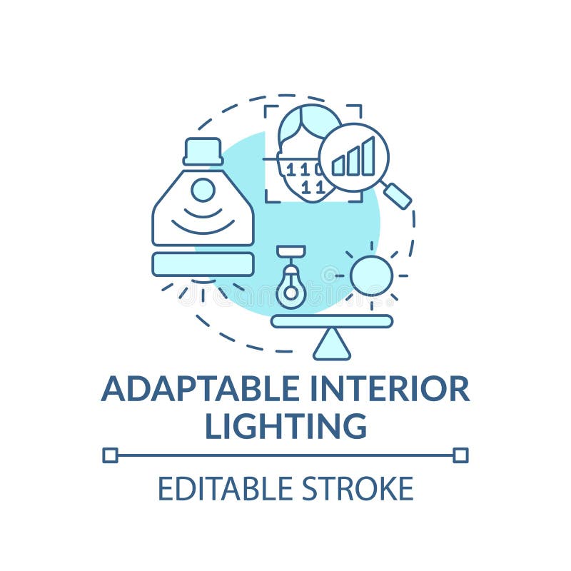 Adaptable Interior Lighting Concept Icon Stock Vector - Illustration of ...