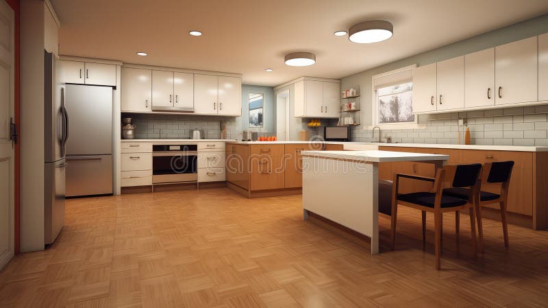 Adaptable Kitchen for Handicapped Stock Illustration - Illustration of ...