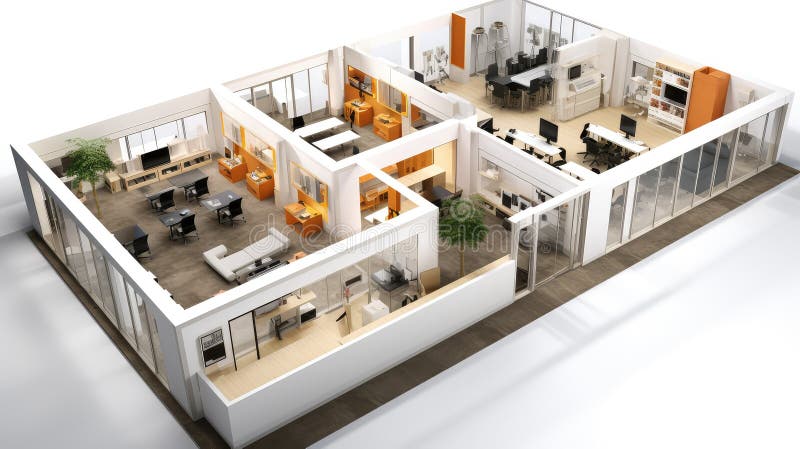 Adjustable Open Private Versatile Dynamic Adaptable Office Floorplan Ai ...