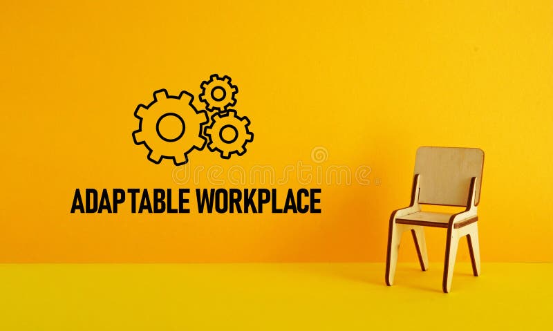 Adaptable Workplace is Shown Using the Text Stock Photo - Image of ...