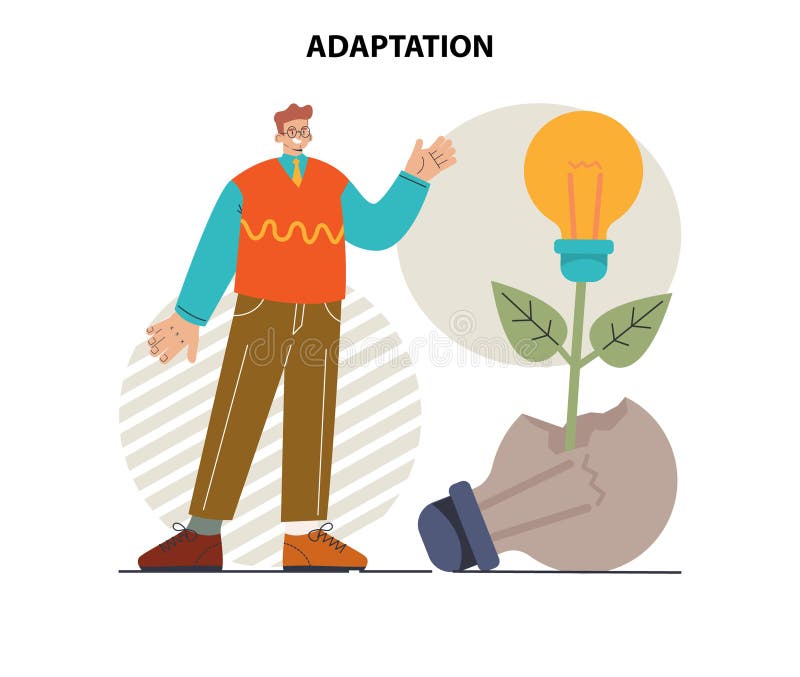 Adaptation Concept. Transformation in Different Situation Stock Vector ...