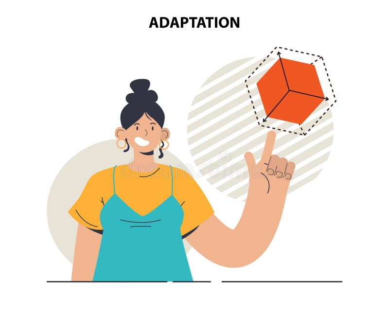 Adaptation Concept. Transformation in Different Situation Stock Vector ...