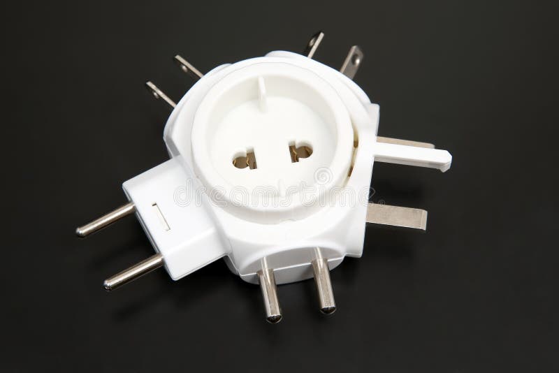 Adapter for Different Electrical Plugs Stock Photo - Image of travel ...