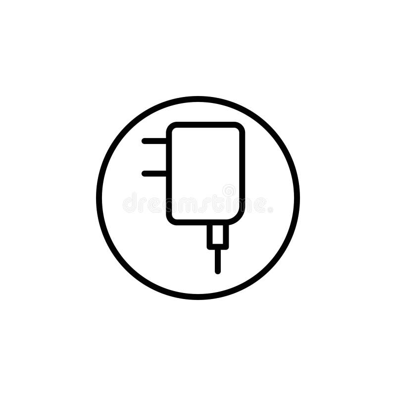 Adapter Icon Thin Vector Set Stock Vector - Illustration of design ...