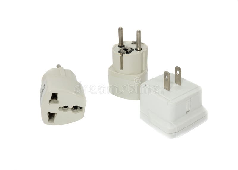 International Adapter on White Background Stock Photo - Image of device ...