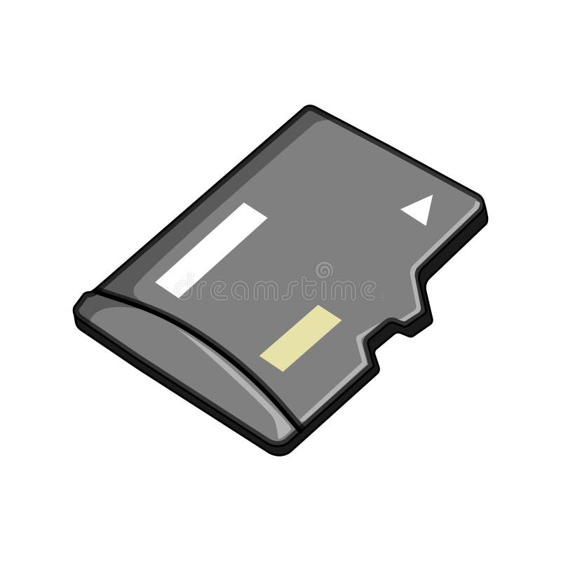 Adapter Microsd Card Cartoon Vector Illustration Stock Vector ...