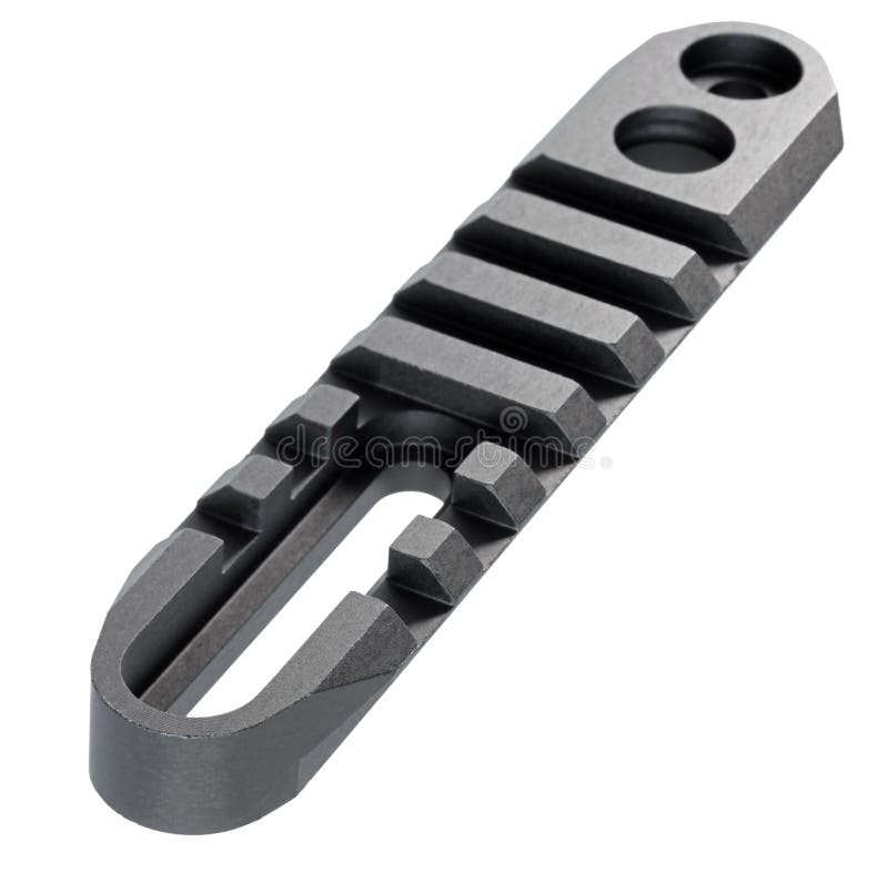 Rail Adapter for Putting a Rail on a Gun Isolated Stock Image - Image ...
