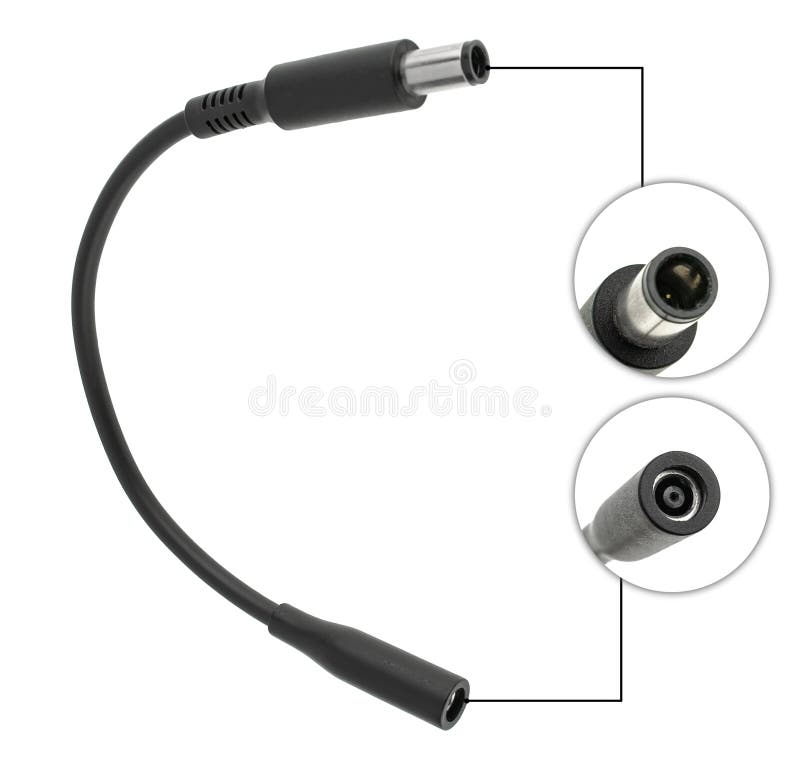 Adapter Power Cable, for Laptop Tablet, on a White Background Stock ...