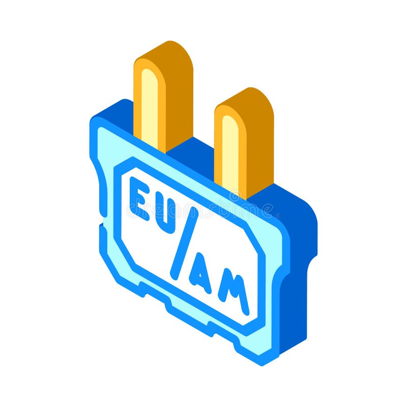 Adapter Socket Isometric Icon Vector Illustration Stock Vector ...