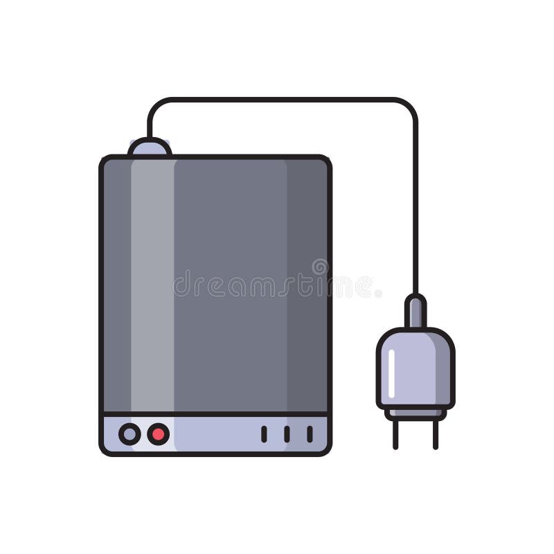 Adapter Vector Flat Color Icon Stock Vector - Illustration of flat ...