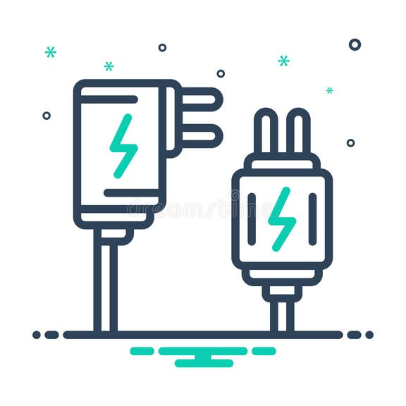 Mix Icon for Adapters, Connection and Electric Stock Vector ...