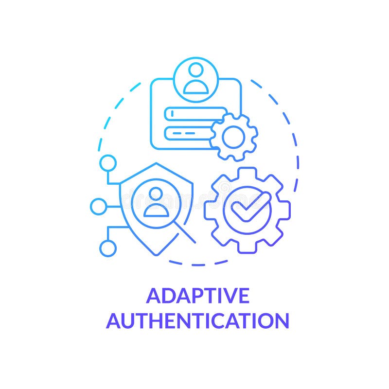 Adaptive Authentication Blue Gradient Concept Icon Stock Vector ... Adaptive Authentication Blue Gradient Concept Icon Stock Vector ...