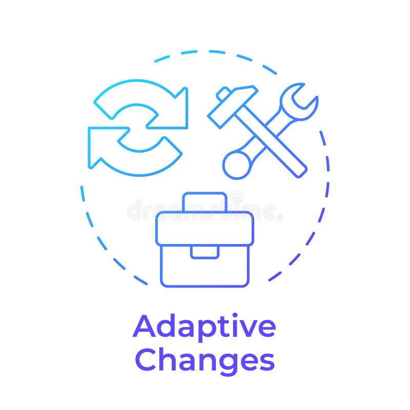 Adaptive Changes Blue Gradient Concept Icon Stock Illustration ...