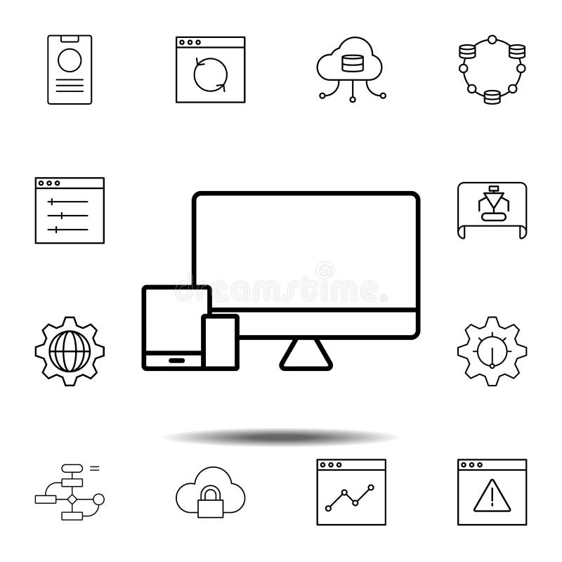 Adaptive ,design Icon. Simple Thin Line, Outline Vector Element Of Web Design Development Icons ...