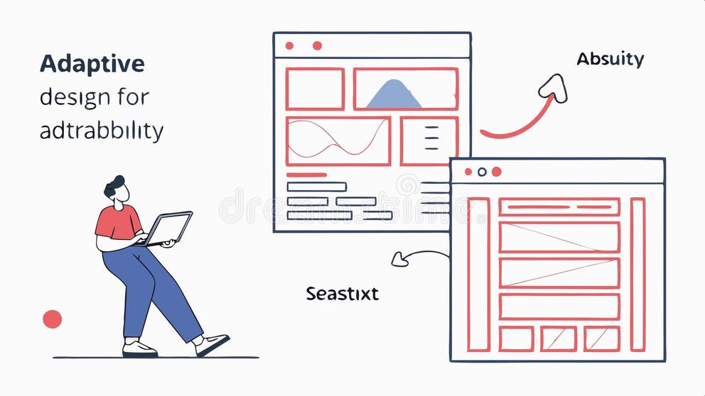 Adaptive Design Interface Example Responsive Layout And Ui Element Vector Design Generative Ai