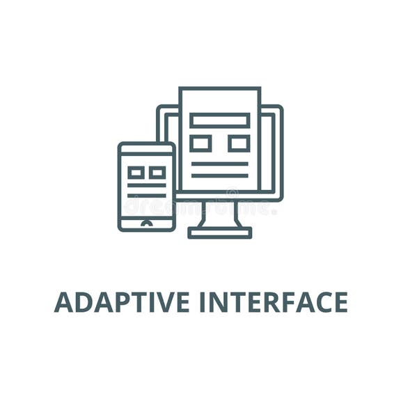 Adaptive Interface Line Icon, Vector. Adaptive Interface Outline Sign ...