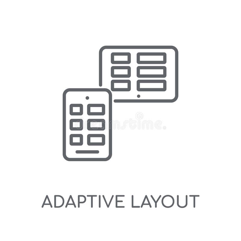 Adaptive Layout Linear Icon. Modern Outline Adaptive Layout Logo Stock ...