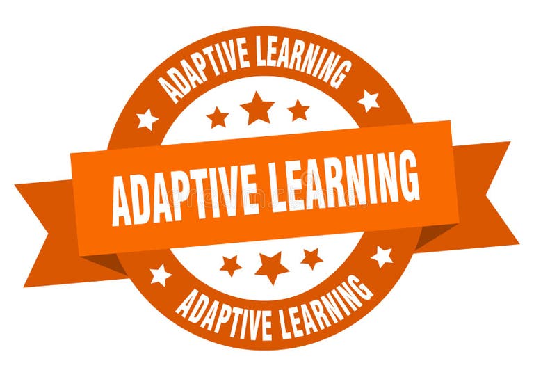 Adaptive Learning Round Ribbon Isolated Label. Adaptive Learning Sign ...