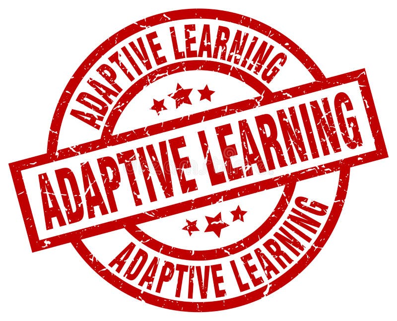 Adaptive learning stamp stock vector. Illustration of circle - 122200567