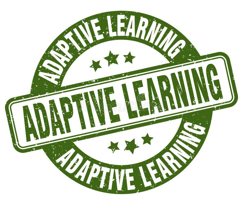 Adaptive Learning Stamp. Adaptive Learning Label. Round Grunge Sign ...