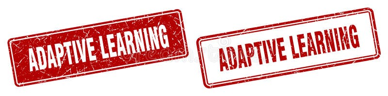 Adaptive Learning Stamp Set. Adaptive Learning Square Grunge Sign Stock ...