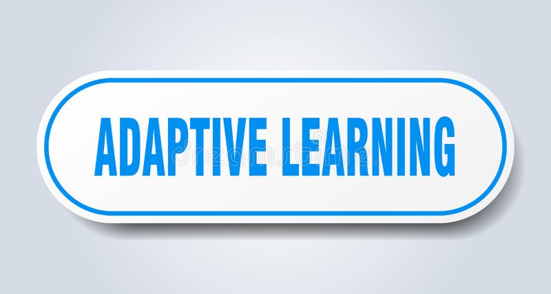 Adaptive learning sticker. stock vector. Illustration of rounded ...