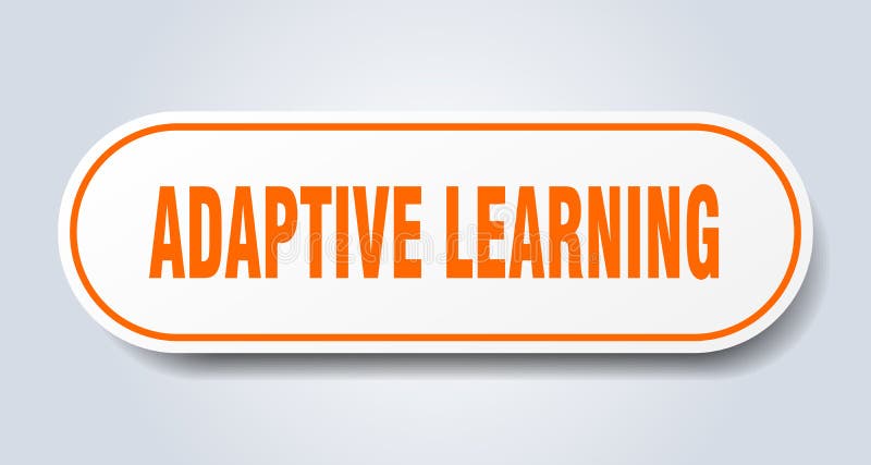 Adaptive learning sticker. stock vector. Illustration of rounded ...