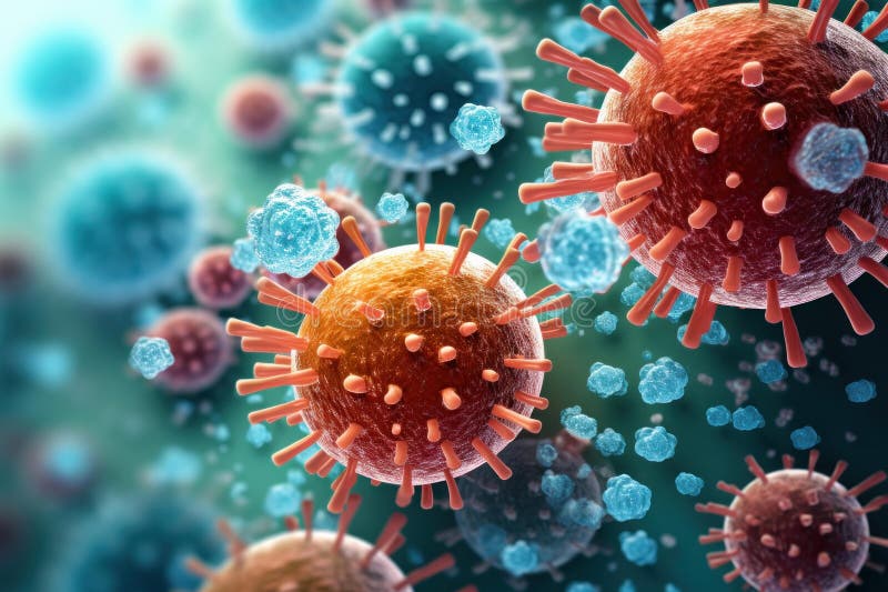 Adaptive Macro Virus Cell. Generate Ai Stock Image - Image of ...