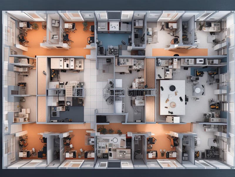 Adaptive Office Layout for Employee Wellbeing Stock Image - Image of ...