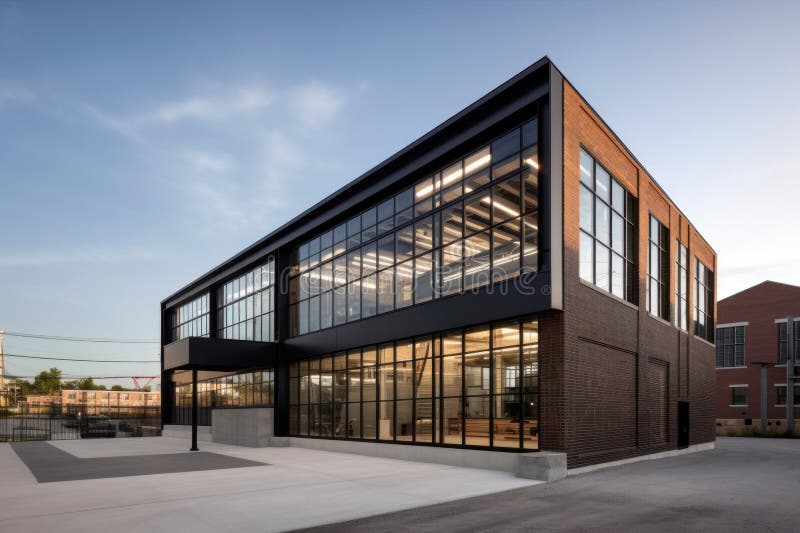 Adaptive Reuse of Industrial Building with Sleek, Modern Design ...