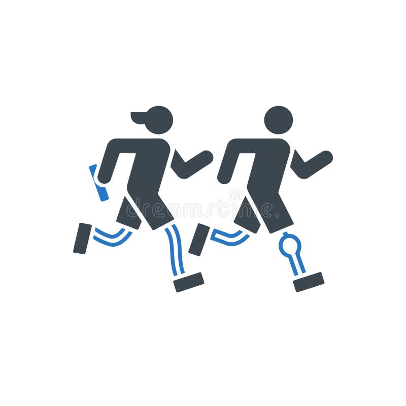 Adaptive Running Prosthetics Icon Stock Photo - Image of paralympics ...