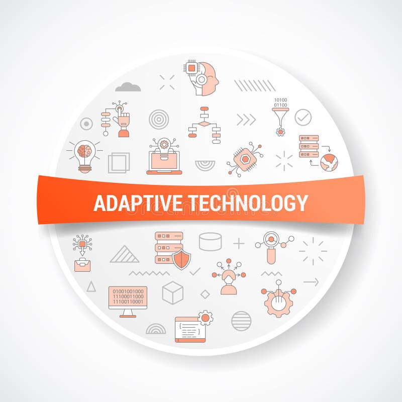 Adaptive Technology Concept with Icon Concept with Round or Circle ...
